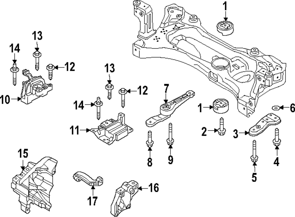 2022-2024 Volkswagen Jetta Trans Mount 5Q0-199-555-BP | vwpartscenter