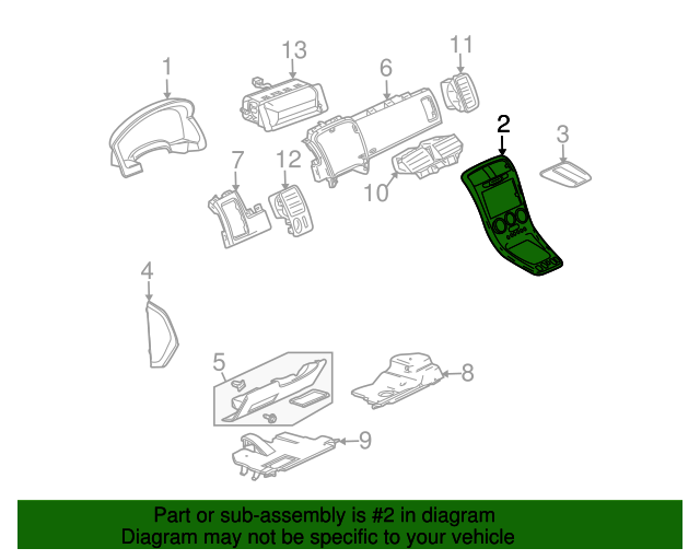 2007-2008 Pontiac Torrent Center Bezel 25927920 | Karl Kustoms OEM Parts