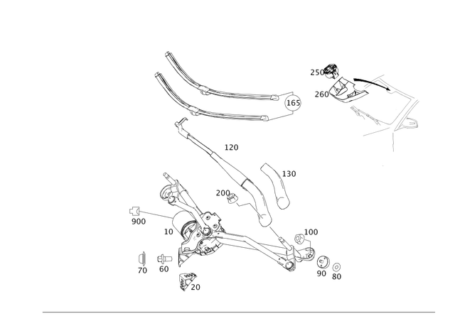 204-820-38-00 - Wiper Blade - 2010-2015 Mercedes-Benz | Buy Mercedes ...