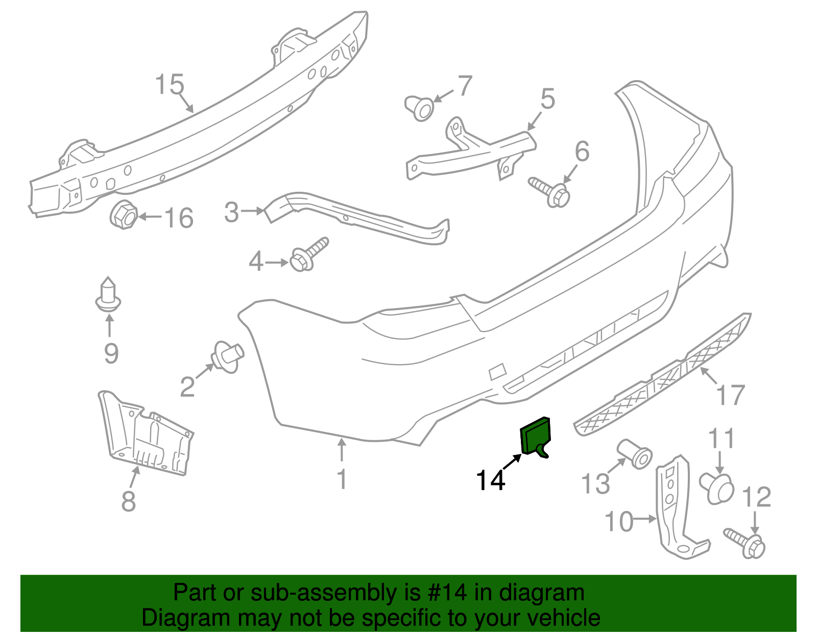 57731FG330 - OEM NEW 2011-14 Subaru Impreza WRX STI Bumper Cover Hook ...