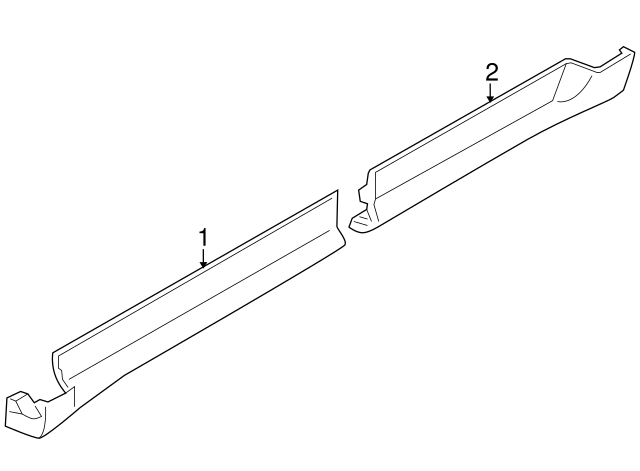 2009-2016 Lincoln MKS Rear Rocker Molding - Driver's Side (LH) 8A5Z ...