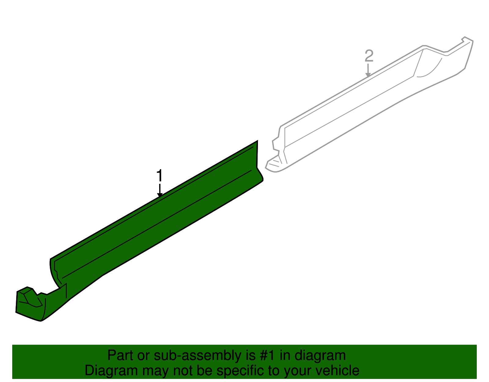 8A5Z-5410176-BA - Front Rocker Molding 2009-2016 Lincoln MKS | Big 3 ...