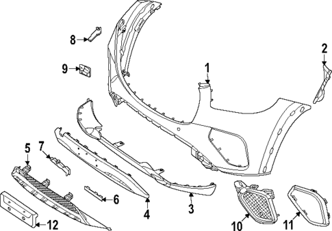 Bumper & Components - Front for 2024 Mercedes-Benz GLS 450 | Mercedes ...