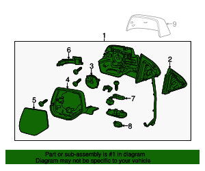 84664802 GM Passenger Side Door Mirror without Cover | GM Parts Store