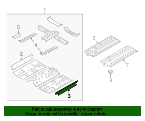 2015-2018 Kia Forte Rocker Reinforced 65170 A7100 | QuirkParts