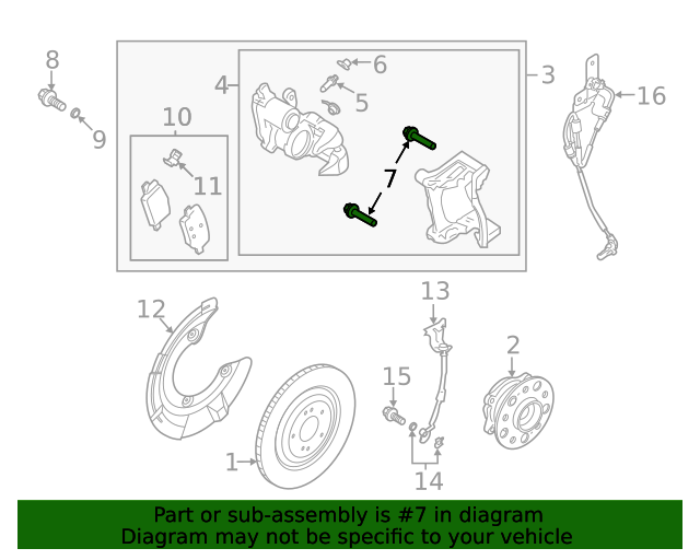 58161-1H000 - Disc Brake Caliper Pin - 2009-2021 Hyundai | World OEM ...