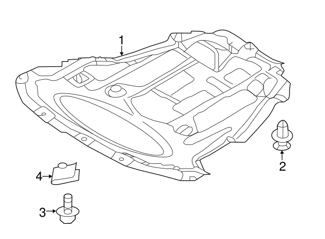 2013-2024 Nissan LEAF Under Cover 75892-3NF0A | Nissan Parts Store