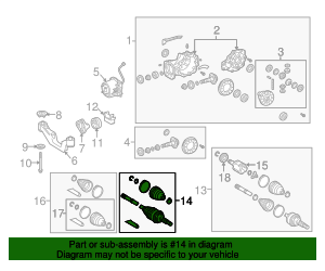 42370-49275 - Outer Joint - 2010-2015 Lexus RX350 | DiscMonster