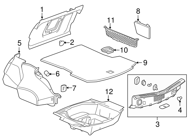 84459546 GM Black Rear Compartment Floor Panel Trim | GM Parts Store