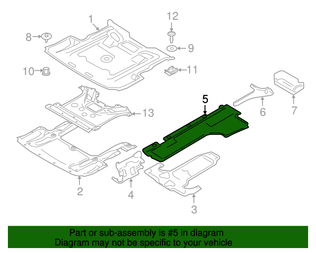 51757185035 - 2010-2015 BMW Under-Body Shield (51-75-7-185-035) | BMW ...