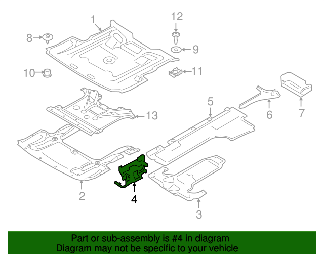 51-75-7-185-170 - Under-Body Shield - 2009-2015 BMW | Buy BMW Parts Now