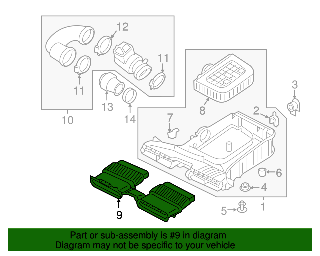 2017-2020 Audi Q7 Intake Duct 4M0-129-510-D | Audi Parts