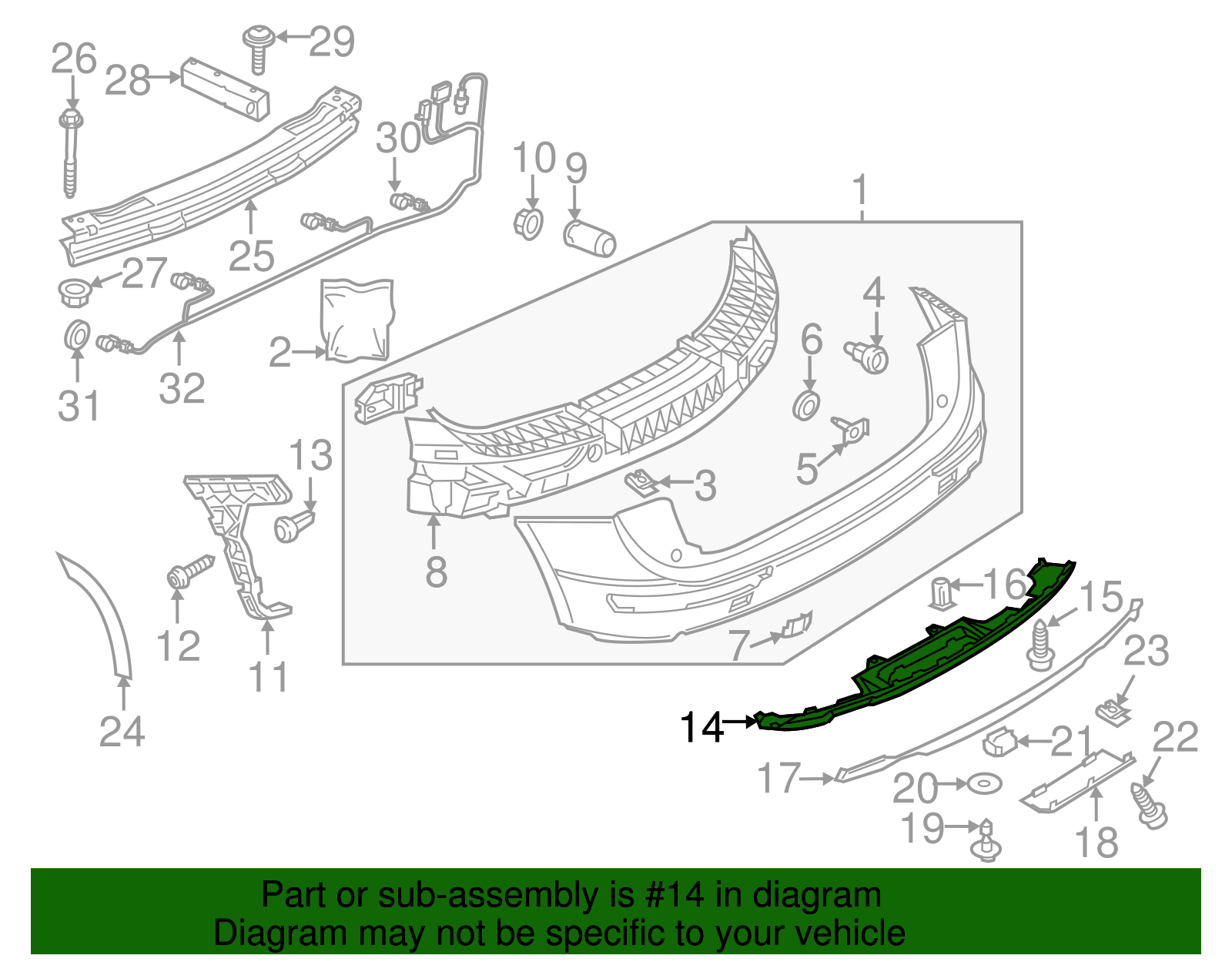2013-2017 Audi Q5 Valance Panel 8R0-807-833-G-1RR | OEM Parts Online