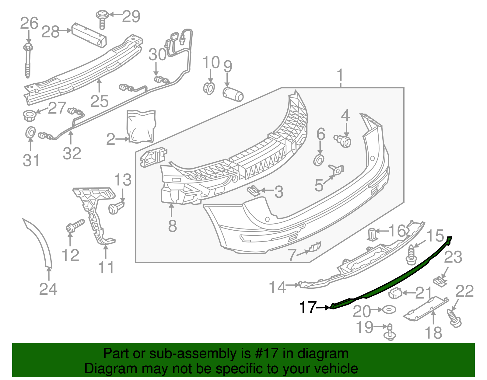 2009-2017 Audi Q5 Lower Grille 8R0-807-823-E | European OEM Parts Direct