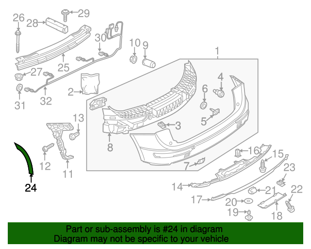 8R0-853-827-C-4U8 - Wheel Opening Molding 2009-2017 Audi | Audi OEM Parts