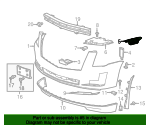 2015-2020 Cadillac Front Driver Side Bumper Fascia Guide 23238319 GM ...