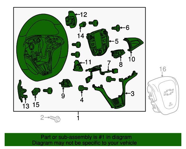 22896548 - OEM GM Steering Wheel | GMPartsCenter.net | GM Parts Center