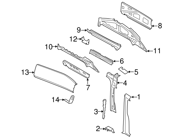 2015-2024 Ford Outer Rail BK3Z-61513A12-C | Varsity Ford