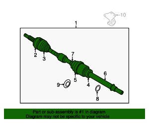 2014-2017 Infiniti QX60 CV Axle Assembly 39100-9PM3B | AutoNationParts.com