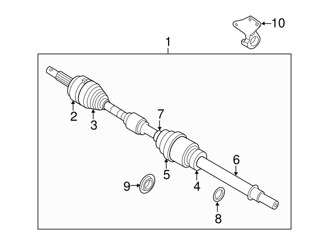 39100-3JA3A - Axle Assembly 2013-2018 Infiniti | Infiniti Wholesale Direct
