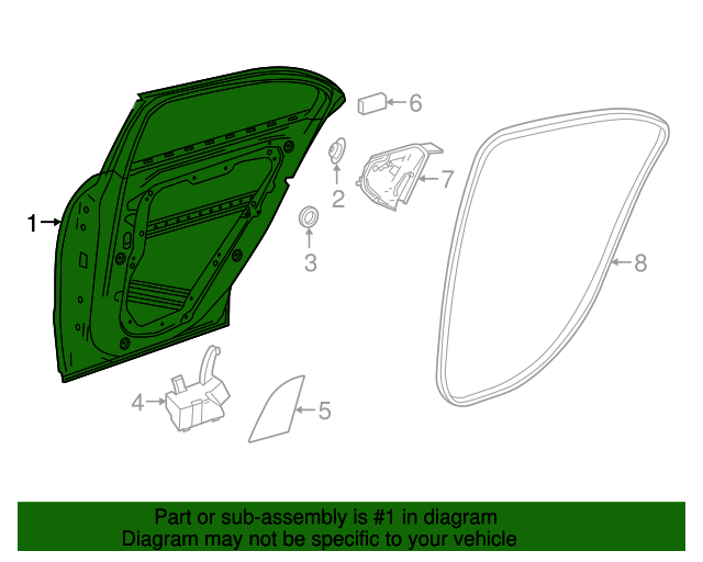 2015-2020 Mercedes-Benz Door Shell 156-730-02-05-64 | MB OEM Parts