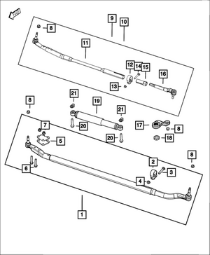 2019-2025 Ram Drag Link Inner Socket 68383346AA | Mopar eStore