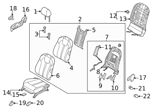 88600-R5300 - Seat Frame 2024 Kia Sorento | Kia.Parts Store