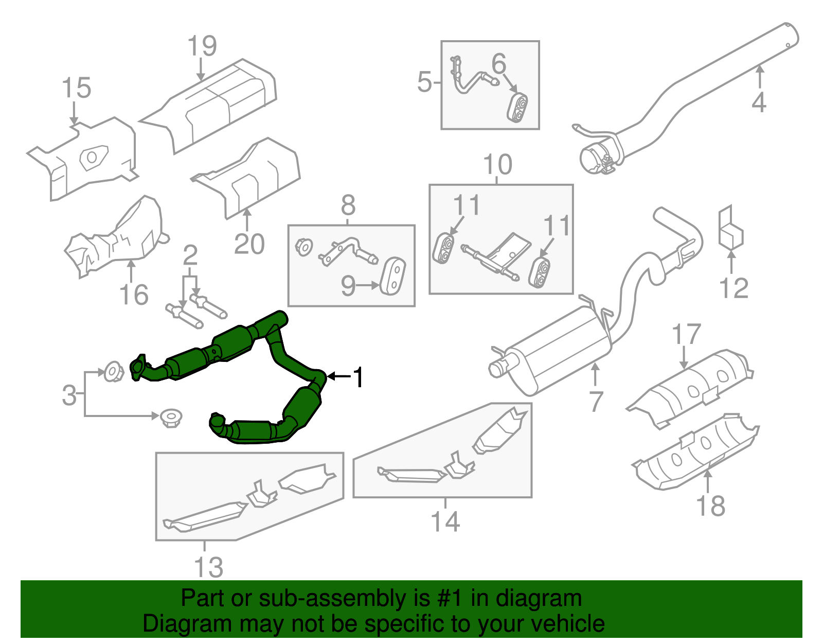2007-2008 Ford Catalytic Converter 7C2Z-5F250-A | Retail Performance ...