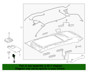 74348-33040-B0 - Sun Visor Holder (Left, Right) - 2007-2019 Toyota ...