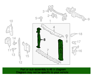 2012-2015 Scion iQ Side Support 53202-74010 | Toyota Parts Center
