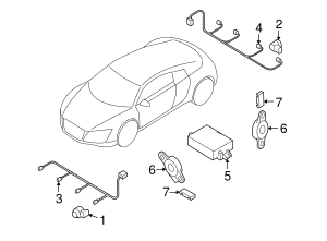 2008-2020 Audi Lift Gate Glass Connector 4B0-972-623 | Audi USA Parts