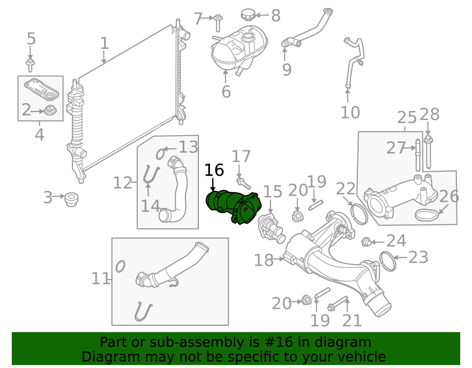 KR3Z-8592-A - Thermostat Housing 2020-2023 Ford | Big 3 Auto Parts