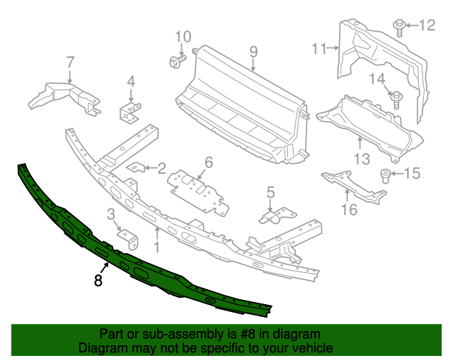 51647397655 - 2014-2020 BMW Front Panel (51-64-7-397-655) | BMW of ...