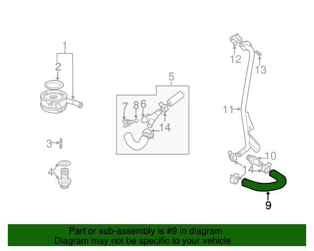 16281-28010 - Engine Oil Cooler Line - 2001-2010 Toyota | OEM Genuine ...