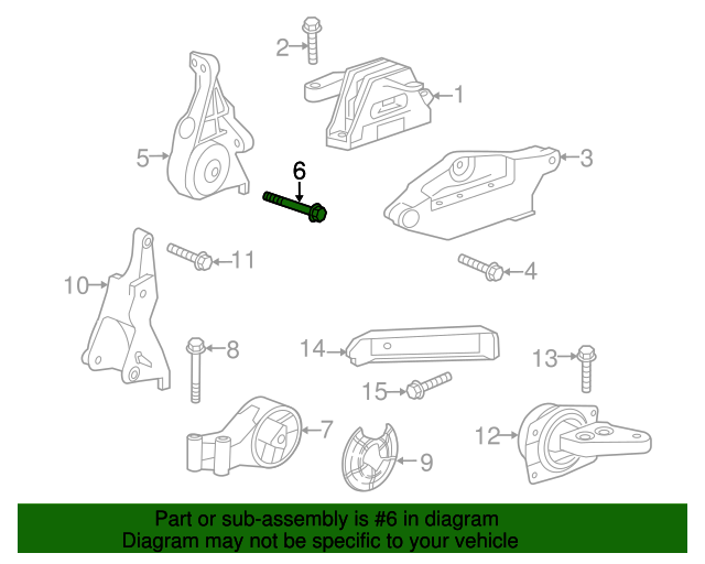 2010-2021 GM M12x1.75x108.4 Multi-Purpose Bolt 11569601 | GMPartsDirect.com