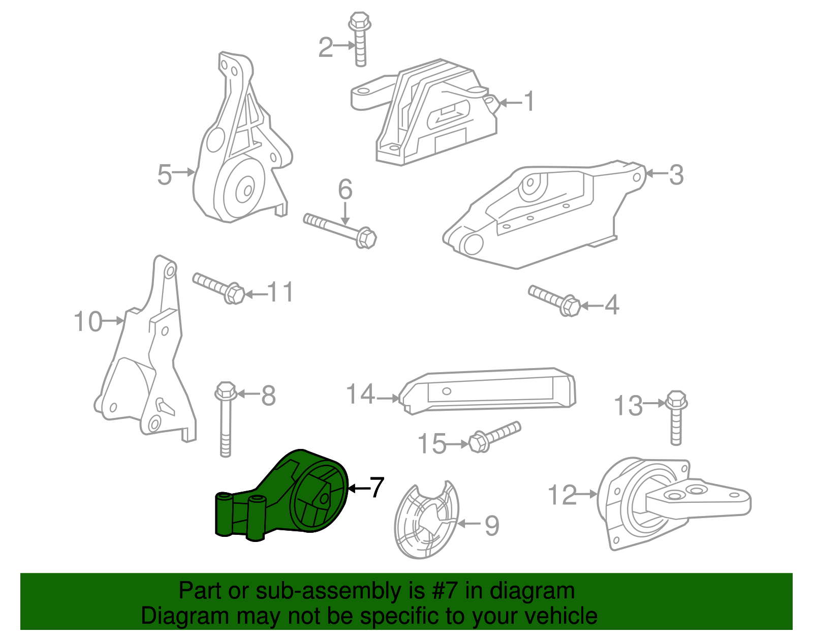13228303 - Rear Automatic Transmission Mount 2010-2020 GM | AutoNation ...