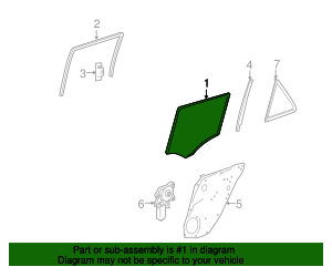 164-735-01-10 - Movable Glass 2006-2011 Mercedes-Benz | Mercedes-Benz ...