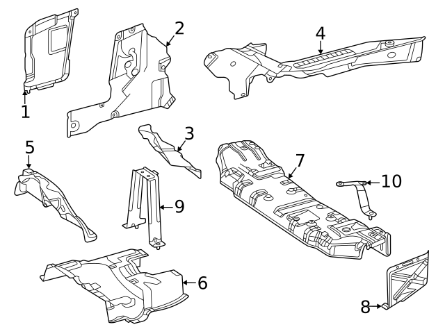 167-680-00-02 - Heat Shield Rear Bracket 2020-2021 Mercedes-Benz ...