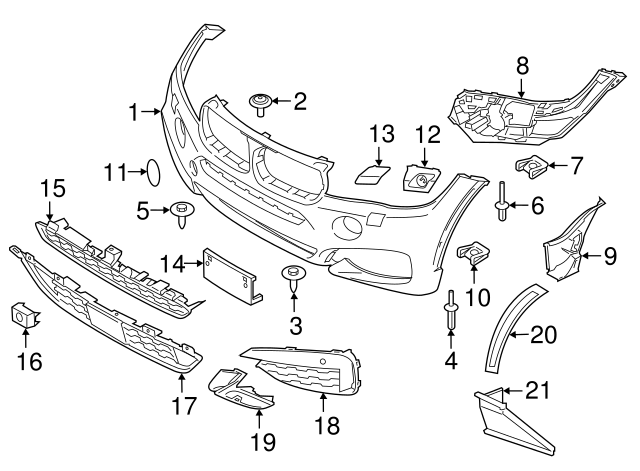 51118065887 - 2015-2019 BMW X6 Bumper Cover (51-11-8-065-887) | BMW of ...