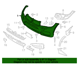 51118065887 - 2015-2019 BMW X6 Bumper Cover (51-11-8-065-887) | BMW of ...