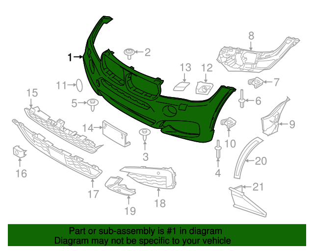 51118065887 - 2015-2019 BMW X6 Bumper Cover (51-11-8-065-887) | BMW of ...