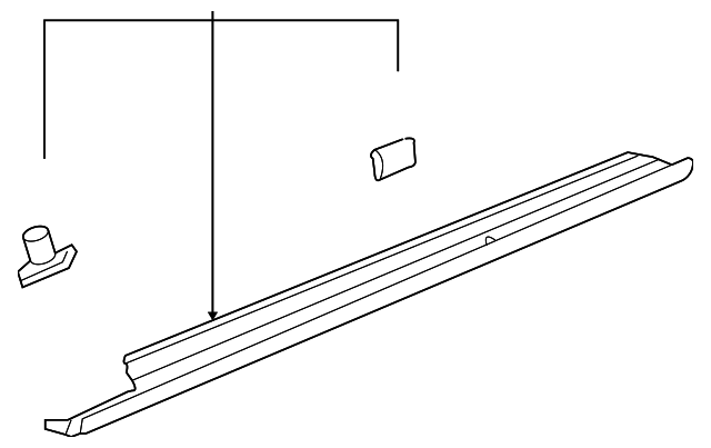 2005-2007 Cadillac STS Rocker Molding 19120396 | GMPartsDirect.com