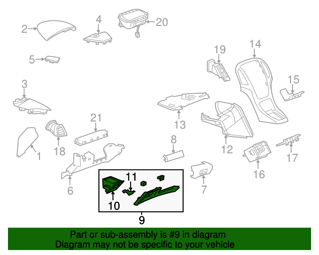 Genuine OEM Cocoa Instrument Panel Knee Bolster Part# 22869768 Fits ...