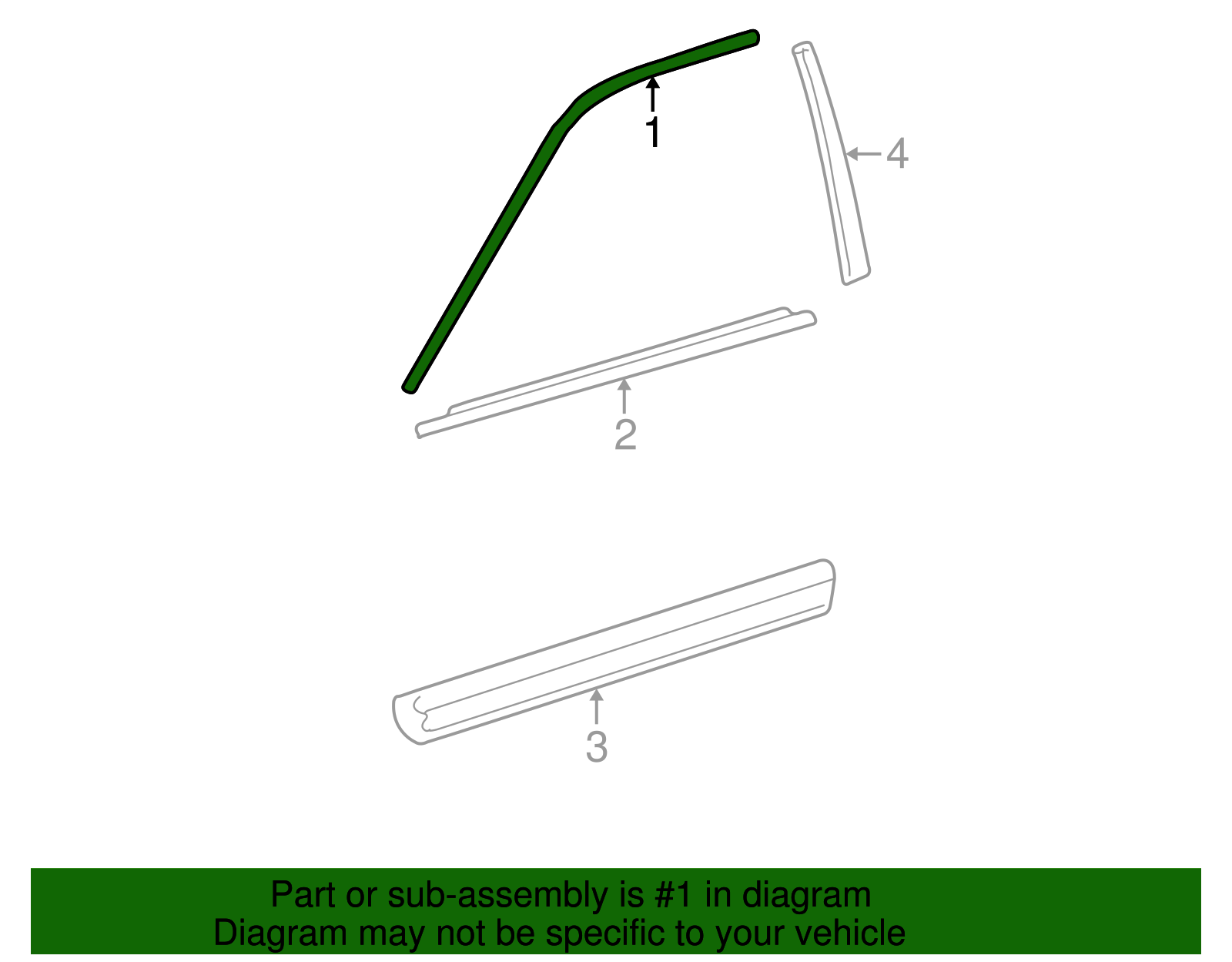 2001-2007 Toyota Frame Molding 75753-0C020 | Toyota Parts Center