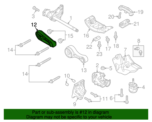 2010 Porsche Panamera Engine Support Rod 7PP-199-331 | AutoNationParts.com
