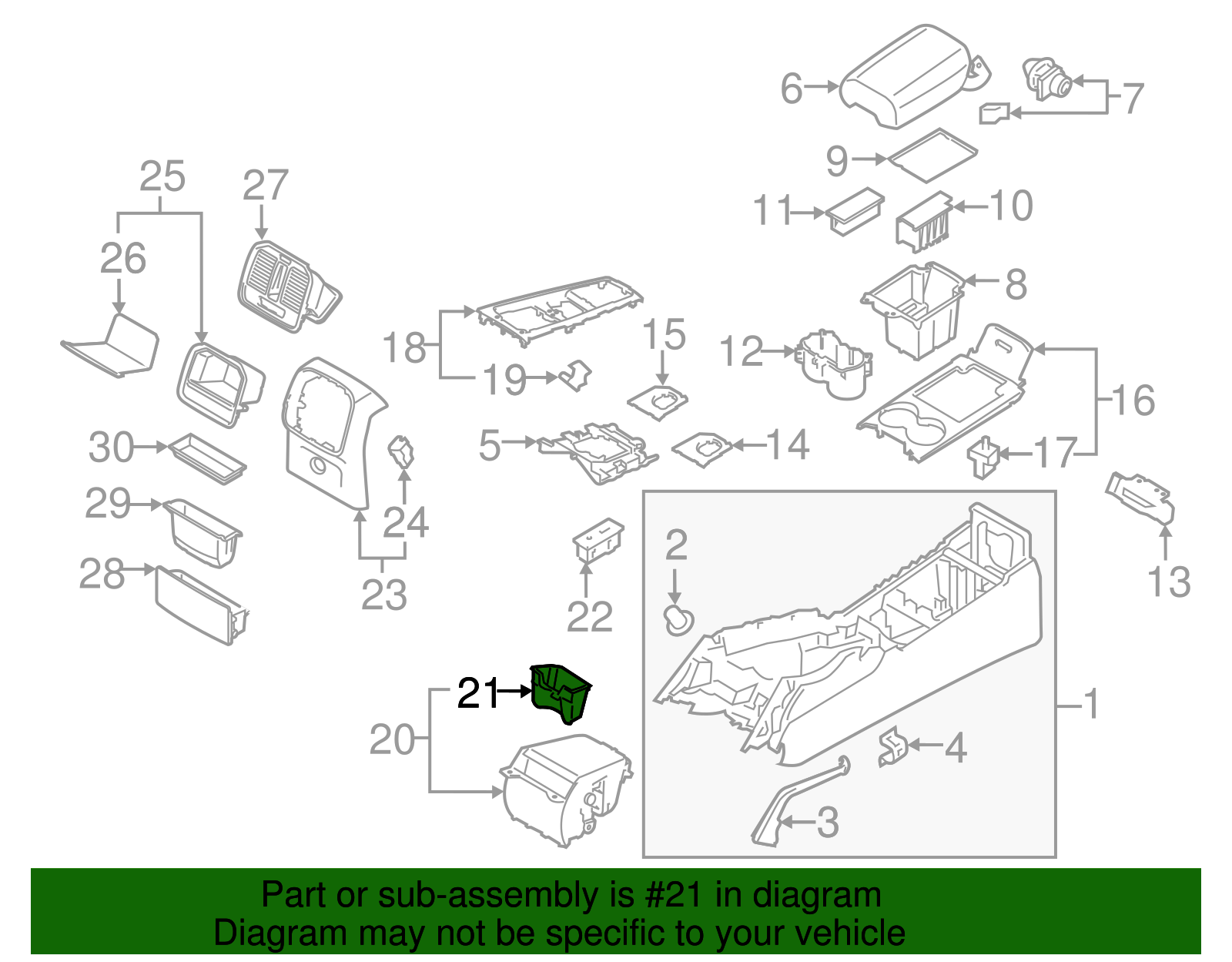 95B-857-311 - High-Quality Ash Tray Housing for 2015-2024 Porsche Macan ...