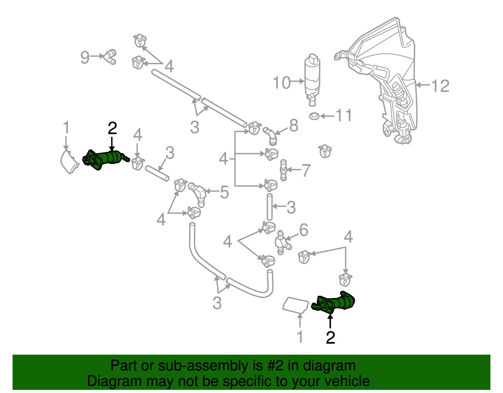 4F0-955-101 - Headlight Washer Nozzle 2005-2011 Audi | AutoNation Parts