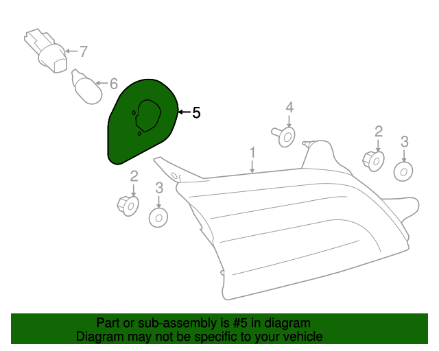 2015-2019 Subaru Outback Backup Lamp Gasket 84940AL00A | Subaru Parts Store