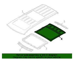 67165-R0200 - Sunroof Reinforced 2022-2023 Kia Carnival | Kia.Parts Store