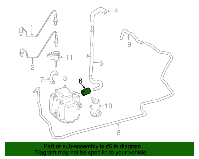 220-476-61-26 - Evaporative Emissions System Line Adapter 2017-2020 ...